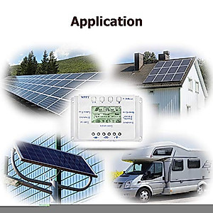 MPPT T-30 Solar Charge Controller 12V 24V for Max 48V Input with LCD Display,Compatible MPPT Charge Controller PWM Intelligent/Efficient/Energy Saving