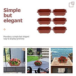 ERINGOGO Bonsai Planter Pot 6 PCS Bonsai Training Pots, 9 Plastic with Drainage Hole, Deep Flower Pot Plants Growing Pots for Nursery, Garden, Balcony Retangular Flower Pot