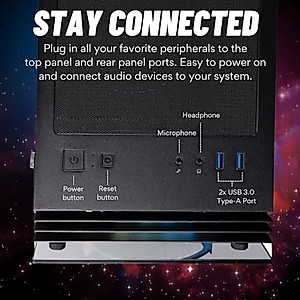 Empowered PC Stratos Micro Gaming Desktop - AMD Ryzen 7 5700G, 16GB DDR4 RAM, 512GB NVMe SSD, WiFi, Windows 11 Home - Business Professional Student Computer