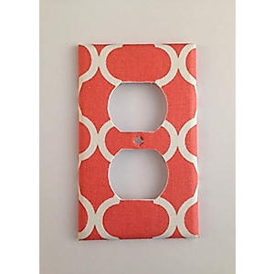 Coral White Quatrefoil Light Switch Cover Various Sizes Offered