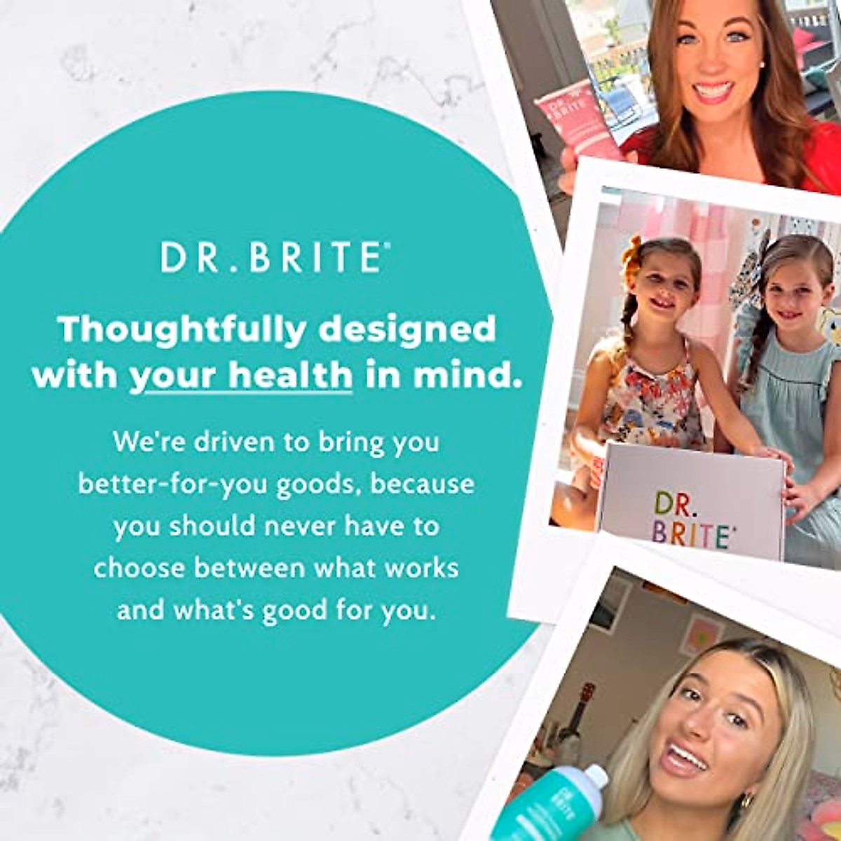 Dr. Brite Whitening Hydroxyapatite Toothpaste, Fluoride and Sulfate Free, Doctor Formulated with Plant-Based Ingredients, Mint, 5 oz - 3 Pack