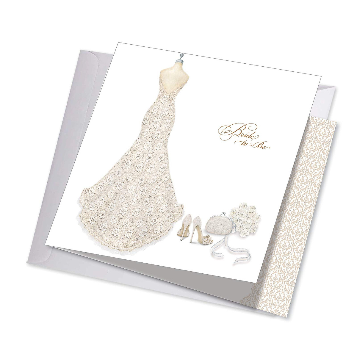 The Best Card Company - Jumbo Bachelorette Greeting Card Greeting Card 8.5 x 11 Inch with Envelope - Wedding Congratulations Bride-To-Be JQ5060BTG