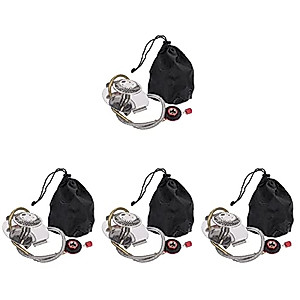 YARNOW 4pcs Case Barbecue Hiking Backing Camp Propane Stainless Bbq Stoves Small Picnic Adjustable Regulator Burner Butane and Portable Back Carry Steel Cooker Patio Hose for Camping