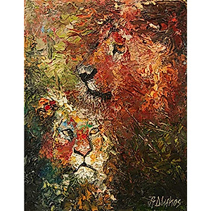 (SOLD) Kaitiaki ❤ - NEW FOR 2019 The pride guardian lion by internationally renown painter Andre Dluhos