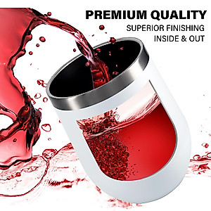 Gifts Idea for Women Girl,Florida Wine Tumbler 12 Oz with Lid,Funny Vacuum Stainless Steel Coffee Mug Stemless Cup,Unique Florida Themed Gift,for Hot and Cold Drinks (White) (Pack of 1)