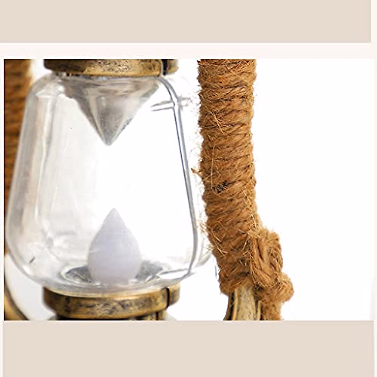 DJASM Outdoor Camping Oil Lamp Hanging Tent Led Candle Light Home Decor Garden Flickering Retro Lantern Solar Power Reading Portable