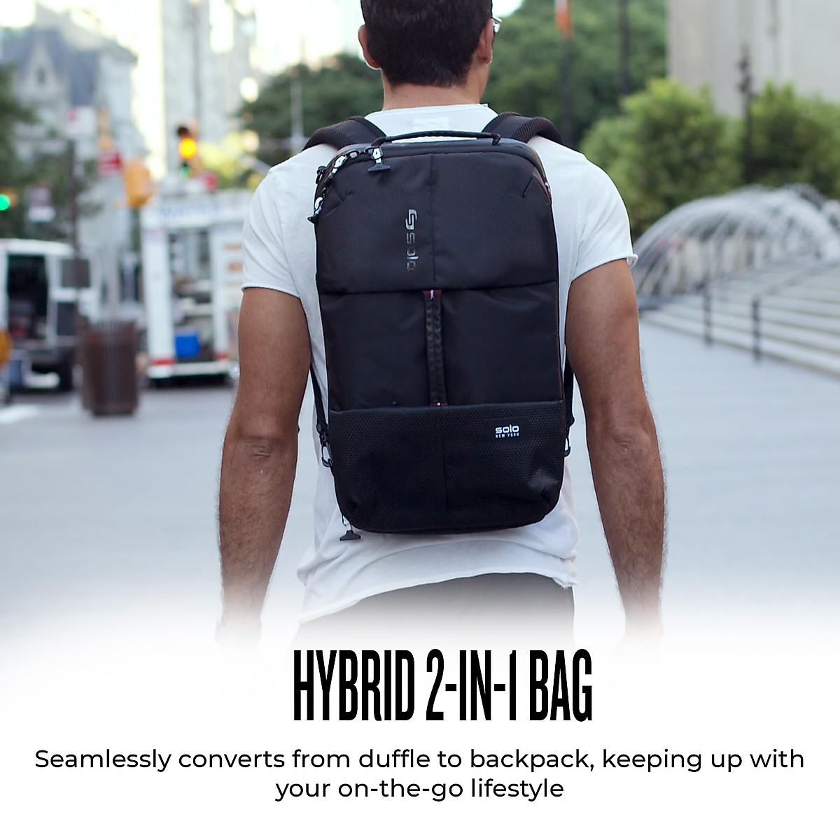 Solo All- Star Hybrid Backpack Duffel Bag, Black, One Size