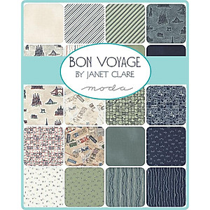 Janet Clare Bon Voyage Jelly Roll 40 2.5-inch Strips Moda Fabrics 16940JR