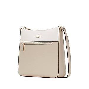 kate spade crossbody bag for women Leila top zip purse handbag for women, Light sand, Medium