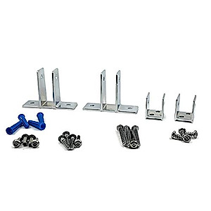 Panel Pack-2 Two Ear Bracket & 2 U Brackets Die Cast Zamac for 7/8 in. Thick Panels w/Fasteners