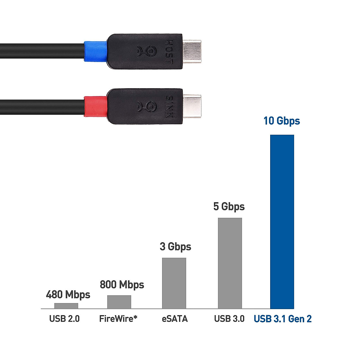 Cable Matters Unidirectional 10Gbps Active USB C Cable 10 ft, Supports Up to [4K@60Hz Video, 60W Charging, 10Gbps Data Transfer] for Apple Vision Pro, Meta Quest 3 VR Headset, Portable Monitor