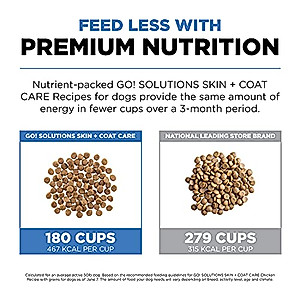Go! Solutions Skin + Coat Care, Dry Dog Food, Chicken Recipe with Grains, 3.5 lb Bag