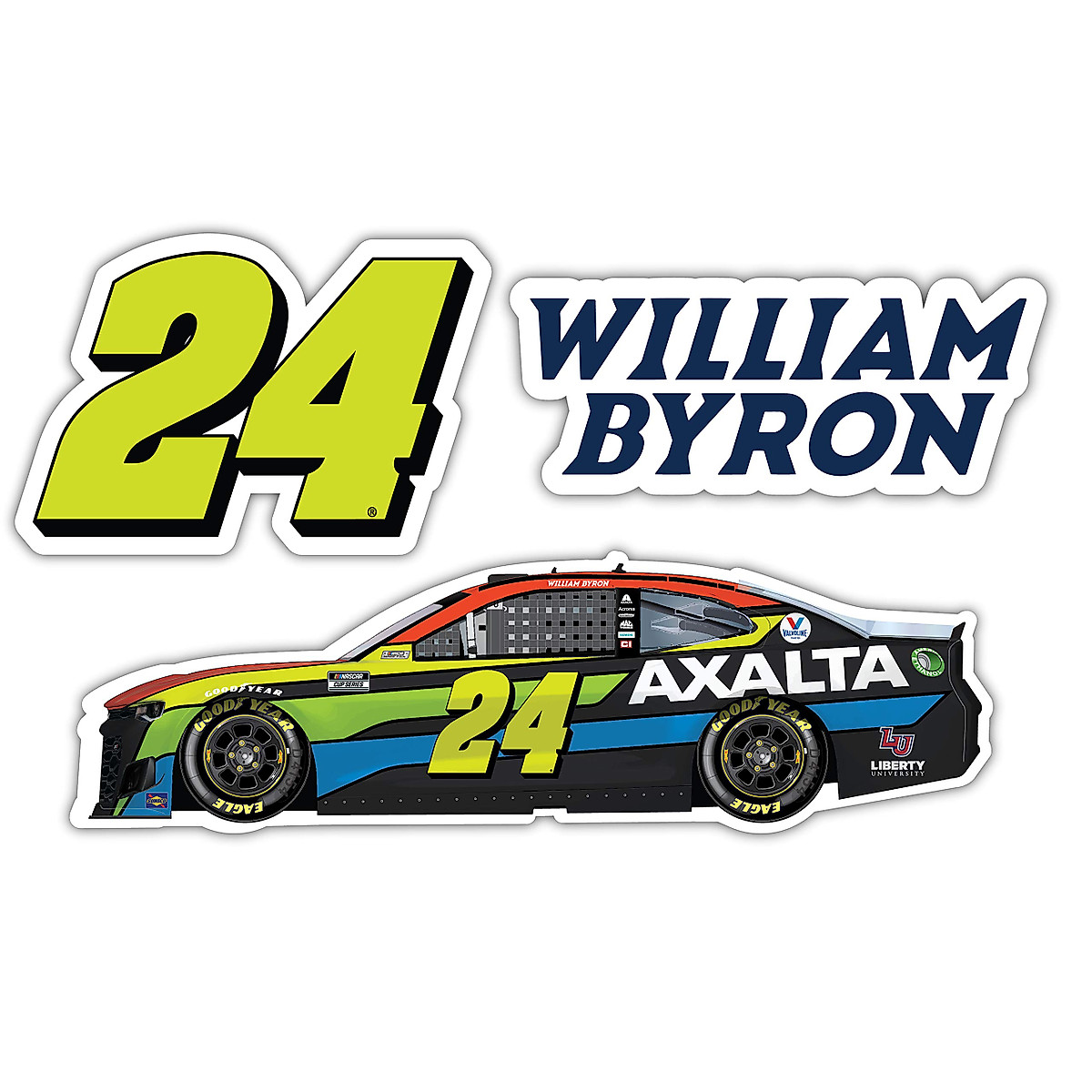 William Byron #24 3 Pack Laser Cut Decal