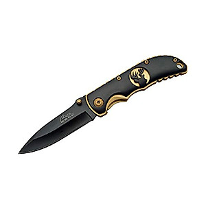 Rite Edge 211193-DE Deer Folding Knife, Black/Gold
