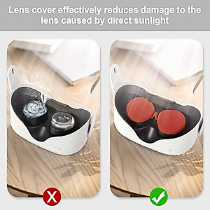 TOMSIN Touch Controller Grip Cover with Silicone Face Cover, Protective Lens Cover, Silicone Handle Strap for Oculus Quest 2, Sweatproof Lightproof Anti-Throw Accessories Set(Red)