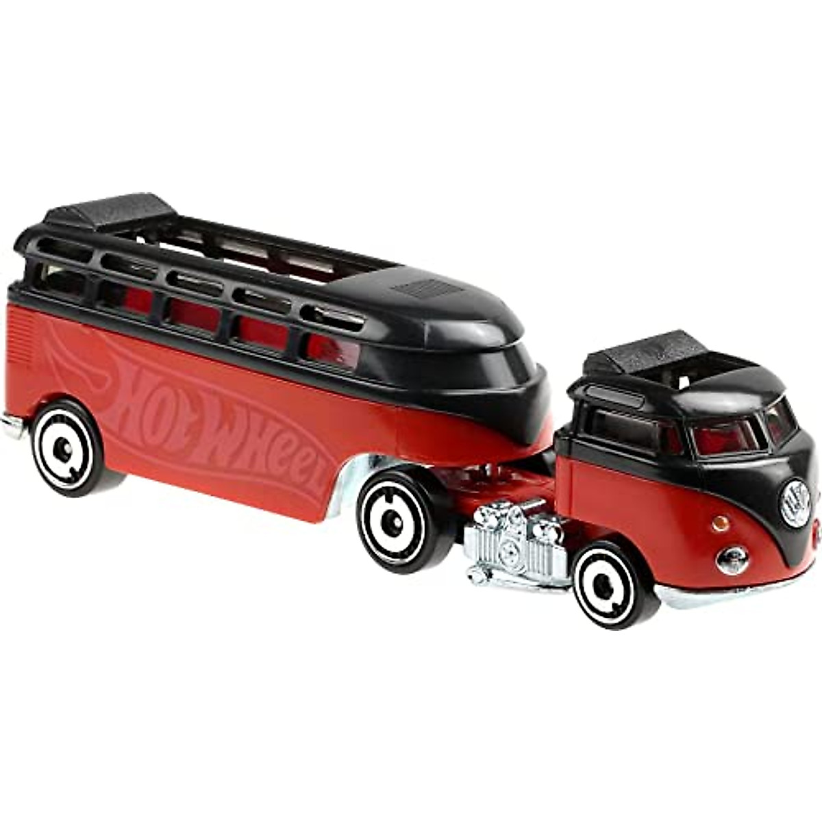 Hot Wheels Trackin' Trucks, 1:64 Scale Toy Racing Rig & 1 Toy Car for On and Off Track Play (Styles May Vary)