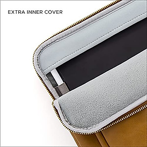 Comfyable Protective Tablet Sleeve Compatible for iPad Pro 12.9 inch M2 2022 6th Gen & Smart/Magic Keyboard with Pencil Holder &Big Accessory Pocket - PU Leather Bag Waterproof Cover Case - Brown