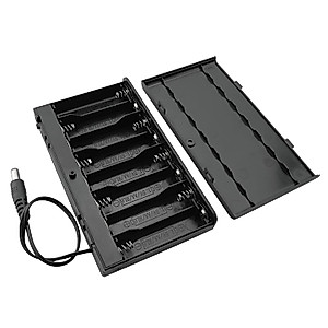 ZZLZX 1PC Male Connector 8-Cell Battery Box Socket Connector, 8x1.5V 12V DC Battery Holder Case Box Male Connector with Wired ON/Off Switch