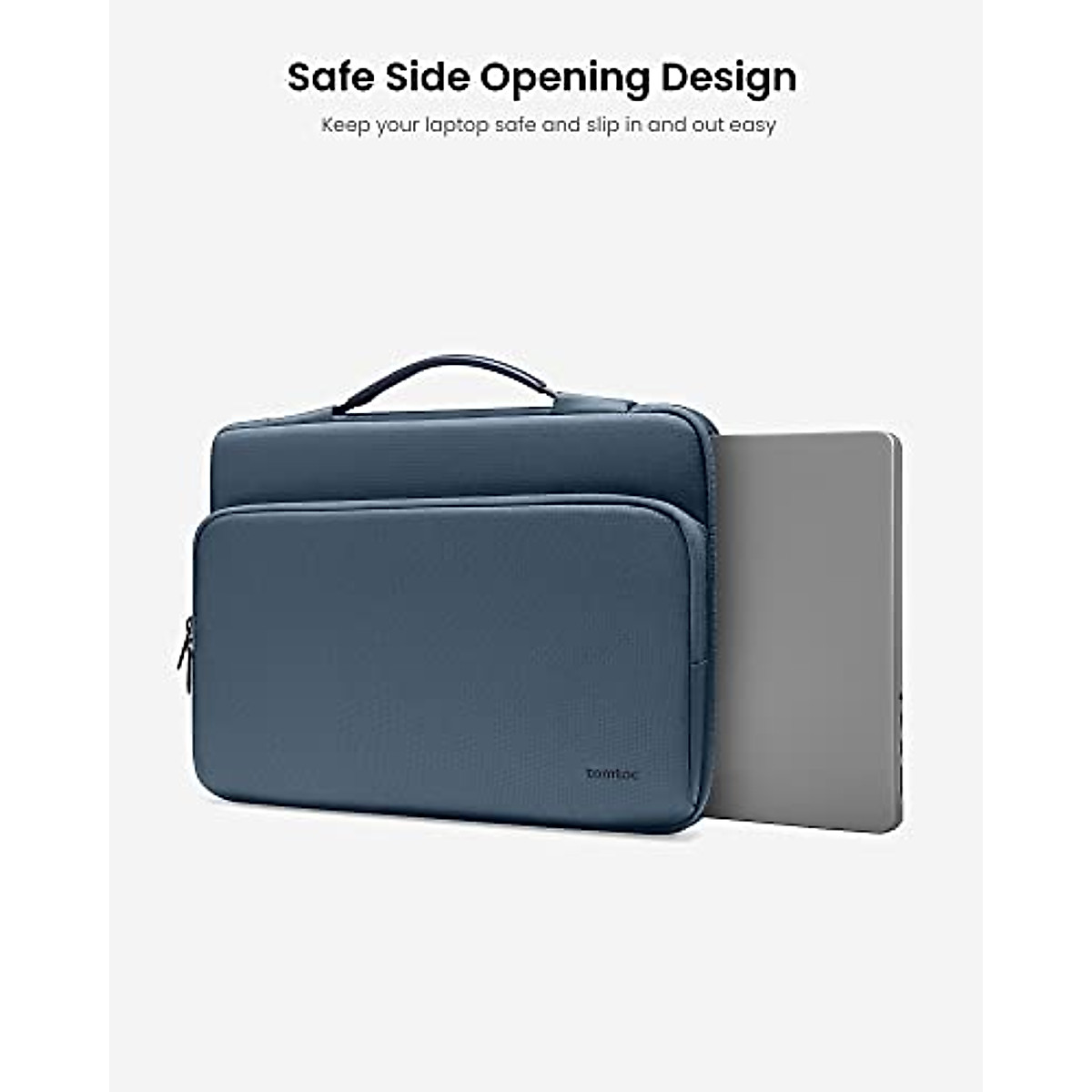 tomtoc 360 Protective Laptop Carrying Case for 14-inch MacBook Pro M3 A2992 A2918 M2/M1 Pro/Max A2779 A2442 2023-2021, 12.9-inch iPad Pro 3rd-6th Gen, Water-Resistant MacBook Accessory Bag Sleeve