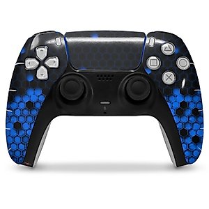 WraptorSkinz Skin Wrap compatible with Sony PS5 DualSense Controller HEX Blue (CONTROLLER NOT INCLUDED)