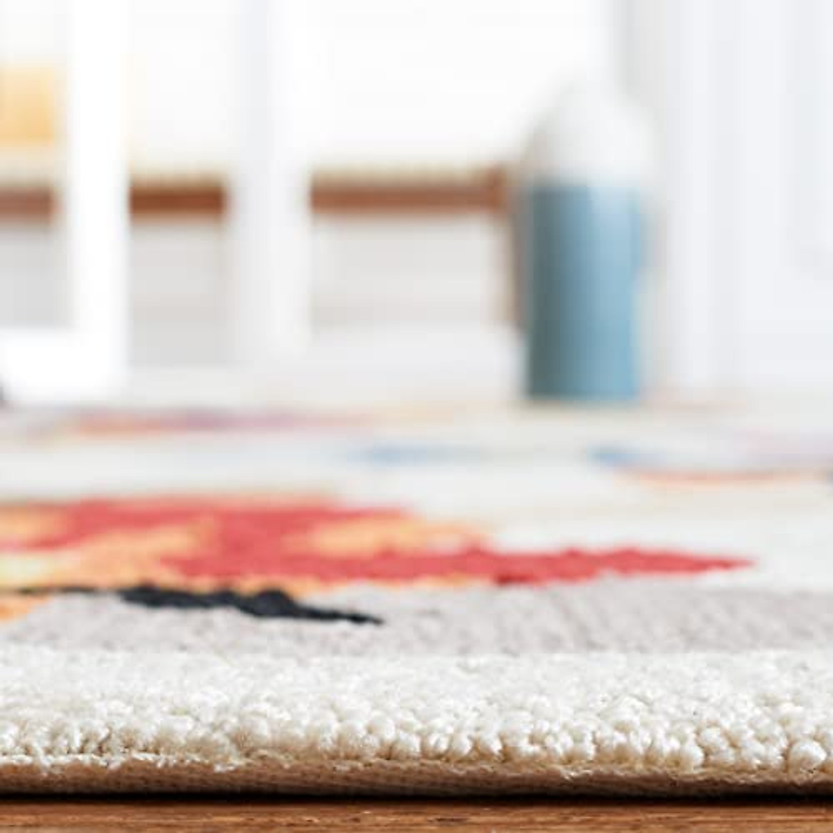 SAFAVIEH Four Seasons Collection 3'6" x 5'6" Ivory/Multi FRS509D Hand-Hooked Floral Area Rug