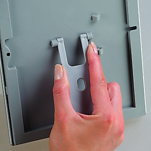 M&T Displays Opti Snap Poster Frame 5x7 Inch with Back Support Silver 0.55" Aluminum Profile Front Loading Photo Picture Document Certificate Sign Holder Mitered Corner Anti Glare Cover