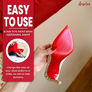 Angelus Walk on Red Paint Restorer for Red Bottoms, Color Renewal for High Heels and Leather Shoes – Durable, Flexible, and Easy Application – 2 fl oz