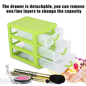 Mxtech 3 Layers Convenient Drawer Storage Organizer, Storage Box(3 Layers of Green)