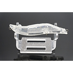 10pcs Unpainted Shrimp Fishing Lure Body 80mm 12.3g Blank Hard topwater Lures 6040# Free Eye