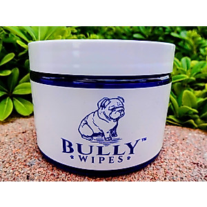 Bully Wipes - Bulldog Wrinkle Wipes Specifically for Bulldog Breeds All Natural Organic Formula Refreshing Botanical Scent - Removes Dirt - Safe to use Around Eyes, Ears, Paw, Wrinkles!
