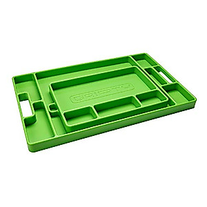 Gripty (Duo-Pack) | PREMIUM Silicone Tool Tray | Flexible | Multi Purpose Mat | Portable Tool Box Organizer | No Magnets | Easy Clean Up | (ORIGINAL Green)