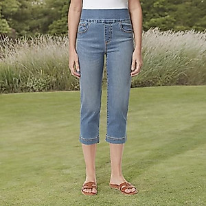 Gloria Vanderbilt Women's Amanda Pull on Capri, BANABA, 8 Petite