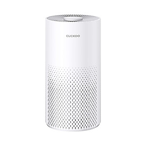 CUCKOO True HEPA Air Purifier Bundle with Extra Filter, Up to 456 sq. ft., 3-Stage Air Filter with H13 HEPA and Activated Carbon, Small Air Purifiers for Home Bedroom, White (CAC-I0510FW)