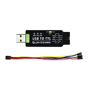 waveshare Industrial USB to TTL Converter with Original FT232RNL Onboard and Multi Protection Circuits Support Multi Systems Support Win7/8/8.1/10/11, Mac, Linux, Android, Wince