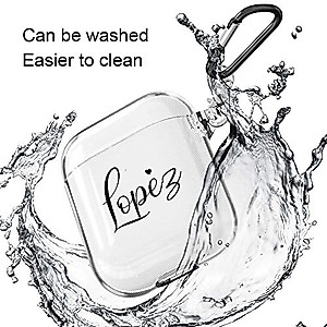 AIPNIS Custom Name Airpods Case for Apple AirPod 2 and 1 Cover Personalized Gift Shock Absorption Soft Clear TPU Cover DIY Relief