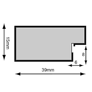 FRAMES BY POST METROGOLDWITHLTGRYMT5040CM1510 Frame, 50 x 40 cm Image Size 15 x 10 Inch Plastic Glass, Gold Light Grey Mount