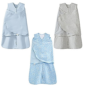 HALO 100% Cotton Sleepsack Swaddle Bundle Set of 3, Baby Boy, Newborn