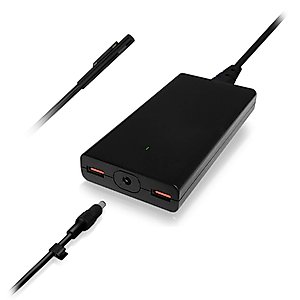 BatPower High Power Delivery Slim 120W Surface Charger Compatible with Microsoft Surface Book Laptop 4 3 2 1 Surface Pro 9 8 X 7 6 5 4 3 Go Power Supply 102W Adapter with Dual USB Quick Charge 3.0