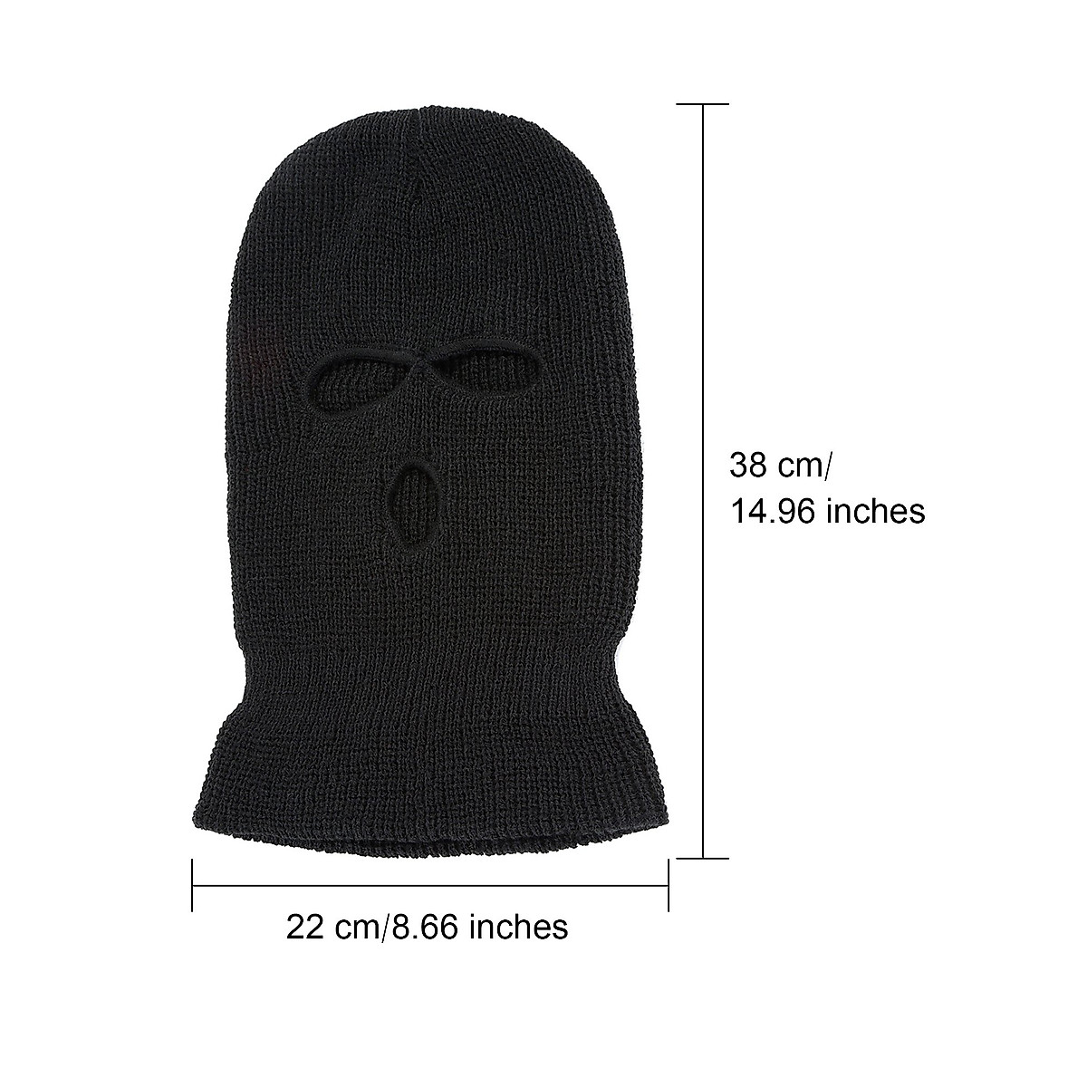 Blulu 4 Pieces Warm Full Face Cover Ski Winter Mask Balaclava Knit Full Face Mask for Men Women Outdoor Sports(Black)