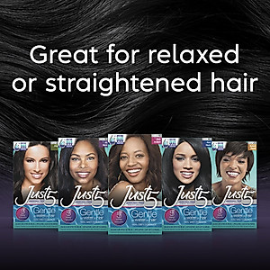 Just 5 Women's 5 Minute Permanent Hair Color with Conditioner, Grey Hair Coloring for Women - Jet Black