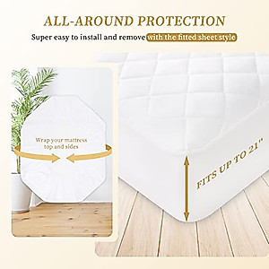 Bundle Safe and Sound Waterproof Quilted Mattress Pad + Grey Waterproof Mattress Pad