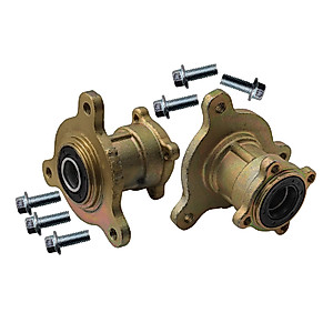 Fuerduo Steering Wheel Assembly and Tie Rod Rack Adjustable Shaft & Front Wheel Hubs with Steering Knuckle Kit fit for 110cc 125cc Go Kart Bike