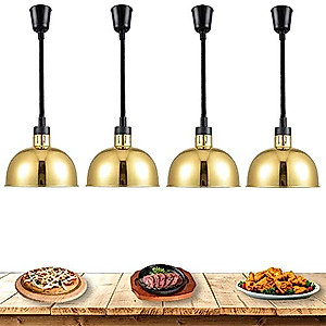 Light bulb 250W electric heat lamp food warmer light, kitchen buffet warmer infrared heating valve catering party for commercial food warmer buffet restaurant, 290mm, 4 pack