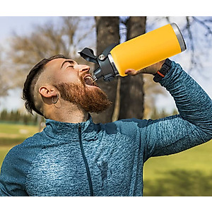 XACIOA Spout Lid for Yeti Rambler Water Bottle 18 26 36 46 64 oz,Chug Cap Fit Simple Modern Wide Mouth Sport Bottle, Replacement Flip Top Lid Accessories with Push Buttom & Lock