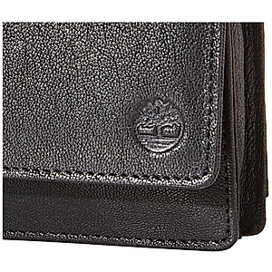 Timberland womens Rfid Leather Crossbody Bag Wallet Purse, Black (Cav), One Size