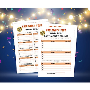 Halloween Friendly Feud Game - The Hilarious Party Game of Guessing Top Answers,Feud Game for Adults,Halloween Party Game,Classroom Game,Family Game Night,Team Ice Breaker Game-1