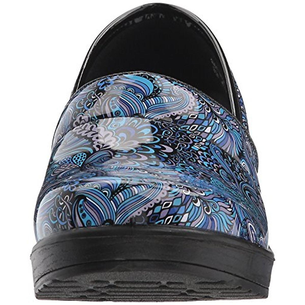 Easy Works Women's LYNDEE Health Care Professional Shoe, Blue pop Patent, 9 Wide