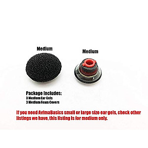AVIMABASICS Voyager 5200 5220 Ear Tips - 3 Pack Medium Replacement Earbuds Eartips Eargels & Foams Set Compatible with Plantronics Voyager 5200 5220 Wireless Bluetooth Headset - Ultra Comfort