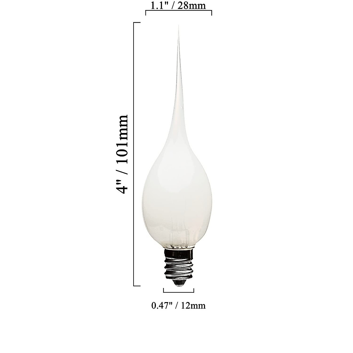 Creative Hobbies® Silicone Dipped, Country Style, Electric Candle Lamp Chandelier Light Bulbs, 7 Watt, Individually Boxed, Wholesale Pack of 10 Bulbs