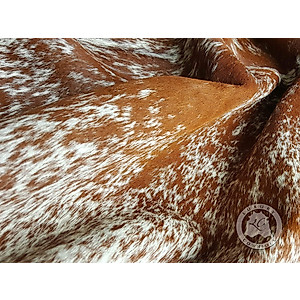 Sunshine Cowhides 100% Genuine Salt and Pepper Brown and White Cowhide Rug - Modern Style Animal Skin Rug & Floor Carpet for Living Room, Bedroom, Kitchen & More - Large (6x6-7ft)